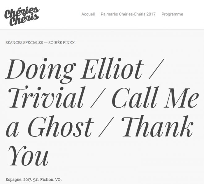 Cheries Cheris: Doing Elliot / Trivial / Call Me a Ghost / Thank You